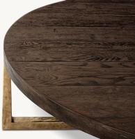 China Modern Round Coffee Table 300mm Height with Stainless Steel Base - Custom Wood, Stone or Glass Top Options for sale