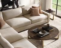 China Modern Round Coffee Table 300mm Height with Stainless Steel Base - Custom Wood, Stone or Glass Top Options for sale
