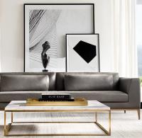 China Modern Stainless Steel Sintered Stone Coffee Table 1200x600x450mm Customizable Size for Living Room for sale