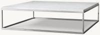 China Modern Stainless Steel Sintered Stone Coffee Table 1000x1000x450mm Customizable Size for Living Room for sale