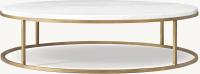 China Modern Stainless Steel Sintered Stone Coffee Table 900mm 1200mm 1500mm Round Living Room Furniture for sale