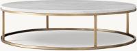 China Modern Stainless Steel Sintered Stone Coffee Table 900mm 1200mm 1500mm Round Living Room Furniture for sale