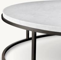 China Modern Stainless Steel Sintered Stone Coffee Table 900mm 1200mm 1500mm Round Living Room Furniture for sale