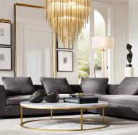 China Modern Stainless Steel Sintered Stone Coffee Table 900mm 1200mm 1500mm Round Living Room Furniture for sale