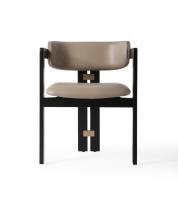 China Stainless Steel Frame Leather Office Chair with Rosewood Finish - Ergonomic Executive Furniture 650mm Width for sale