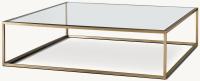 China Customizable Modern Coffee Table 1000x1000x450mm Stainless Steel Glass Top for sale