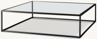 China Customizable Modern Coffee Table 1000x1000x450mm Stainless Steel Glass Top for sale