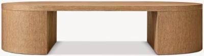China Modern Luxury Solid Wood Coffee Table with Stainless Steel and Ceramic Top 1300x600x450 mm for sale