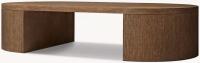 China Modern Luxury Solid Wood Coffee Table with Stainless Steel and Ceramic Top 1300x600x450 mm for sale