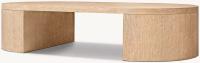 China Modern Luxury Solid Wood Coffee Table with Stainless Steel and Ceramic Top 1300x600x450 mm for sale