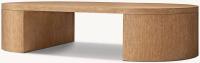 China Modern Luxury Solid Wood Coffee Table with Stainless Steel and Ceramic Top 1300x600x450 mm for sale