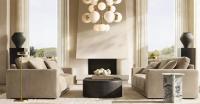 China Modern Luxury Solid Wood Coffee Table with Stainless Steel and Ceramic Top 1300x600x450 mm for sale