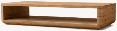 China Modern Solid Wood Coffee Table with Stainless Steel and Ceramic Top 1300x700x360mm for sale