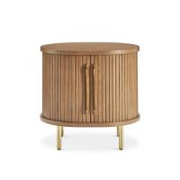 China Medieval Style Walnut Bedside Table with Roller Shutter Door - 2280×1980×2170mm Stainless Steel Cabinet BT-1061 for sale