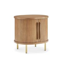 China Medieval Style Walnut Bedside Table with Roller Shutter Door - 2280×1980×2170mm Stainless Steel Cabinet BT-1061 for sale