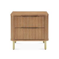 China Vintage Solid Wood Bedside Table 2360x1770x2170mm with Metal Foot - Modern Bedroom Cabinet BT-1062 for sale