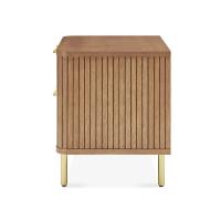 China Vintage Solid Wood Bedside Table 2360x1770x2170mm with Metal Foot - Modern Bedroom Cabinet BT-1062 for sale
