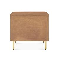 China Vintage Solid Wood Bedside Table 2360x1770x2170mm with Metal Foot - Modern Bedroom Cabinet BT-1062 for sale