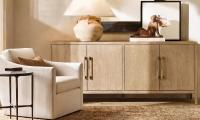 China Modern Bedroom Console Table with Walnut Finish & Roller Shutter Cabinet - 1500mm to 2000mm Sizes Available for sale