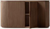China VB-006 Medieval Style Console Table with Roller Shutter Door - 1200mm to 2000mm Sizes, Stainless Steel & Wood Construction for sale