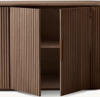 China VB-006 Medieval Style Console Table with Roller Shutter Door - 1200mm to 2000mm Sizes, Stainless Steel & Wood Construction for sale