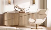 China Custom Stainless Steel Console Table 1200-2000mm with Sintered Stone, Wood, Glass or Ceramic Top for sale