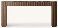 China Modern Walnut Console Table with Roller Shutter Door Cabinet - 1200mm to 2000mm Sizes, Stainless Steel Frame for sale