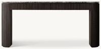 China Modern Walnut Console Table with Roller Shutter Door Cabinet - 1200mm to 2000mm Sizes, Stainless Steel Frame for sale