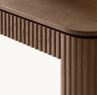 China Modern Walnut Console Table with Roller Shutter Door Cabinet - 1200mm to 2000mm Sizes, Stainless Steel Frame for sale
