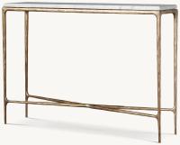 China Modern Bedroom Console Table with Stainless Steel Frame and Glass Top - 1200mm to 2000mm Sizes Available for sale