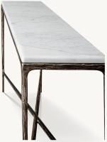China Modern Bedroom Console Table with Stainless Steel Frame and Glass Top - 1200mm to 2000mm Sizes Available for sale