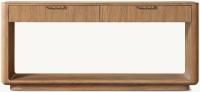China CT-006 Modern Console Table with Roller Shutter Door Cabinet - 900mm to 2000mm Sizes, Stainless Steel Frame for sale