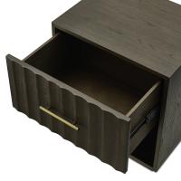 China Nordic Light Luxury Bedside Table BT-1065 | 2170×1770×2360mm Modern Storage Cabinet with Stainless Steel Frame for sale
