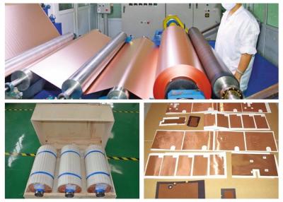 China Matt Treated Red Thin Copper Foil Low Profile Good Folding Endurance for sale