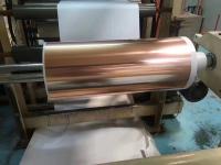 China Side Treated Copper Film Roll  Black And Red Color Customized Length for sale