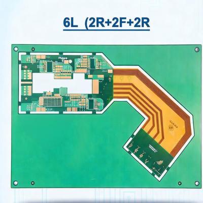 China 0.3mm High-Reliability 6-Layer Rigid-Flex PCB  for for Complex Industrial Applications for sale