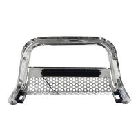 China Dongsui 4x4 Auto Part Pickup Truck Stainless Steel Front Bumper Bull Bar With Strip Lights For Hilux Ranger D-max for sale
