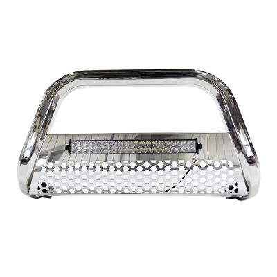 China Factory Supply Steel Power Coating Pickup With LED Truck Bull Bar For Toyota Hilux Vigo Revo for sale