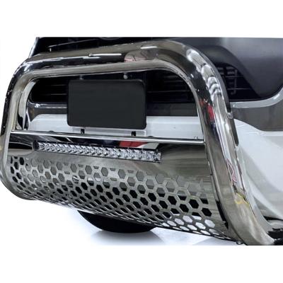 China Dongsui 4x4 Auto Part Pickup Truck Stainless Steel Front Bumper Bull Bar With Strip Lights For Hilux Ranger D-max for sale