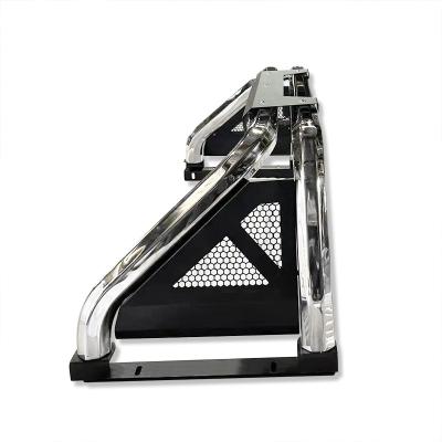 China 4X4 Auto Part Car Accessories Black Steel Sport Roll Bar with LED Lights For Hilux Ranger Navara for sale