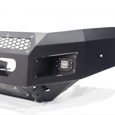 China Powder Coated Truck Bull Bar For Nissan Bumper Ford Front Bar With Two Led Lights for sale