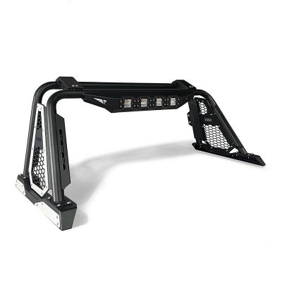 China Black Truck Roll Bar For Hilux Vigo Revo With 4 Led Lights for sale
