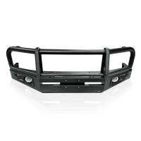 China Steel Bull Bar With Integrated Light 20W 12V 50 000 Hour Lifespan Black Powder Coat Finish For Trucks for sale