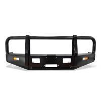 China Bolt On Black Powder Coat Steel Bull Bar With Spot Beam White Light for sale