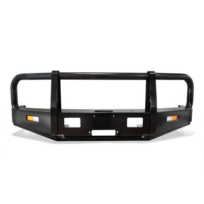 China Bolt On Black Powder Coat Steel Bull Bar With Spot Beam White Light for sale