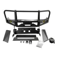 China Off Road Car Accessories Black Steel Front Bumper Bull Bar With LED Lights For Toyota LC79 for sale