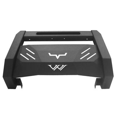 China Customized 4x4 Accessories Pickup Truck Black Steel Front Bumper Bull Bar Nugde Bar For Hilux Navara D-max for sale
