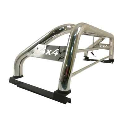 China Customized Logo 4X4 Auto Part Stainless Steel Sports Roll Bar Car Accessories For Hilux Ranger Triton Navara for sale