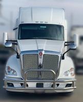 China 304 Stainless Steel New Semi Truck Deer Guard With LED Lights For Freightliner Cascadia  Vnl for sale