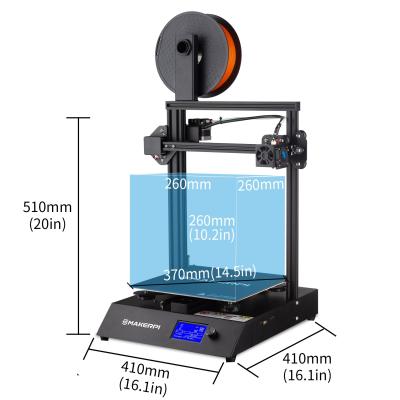 China MakerPi P2 Custom Factory Direct Hi Quality 3d Printer Large Size 260*262*260mm Diy Fdm 3d Gift Bag Printer for sale
